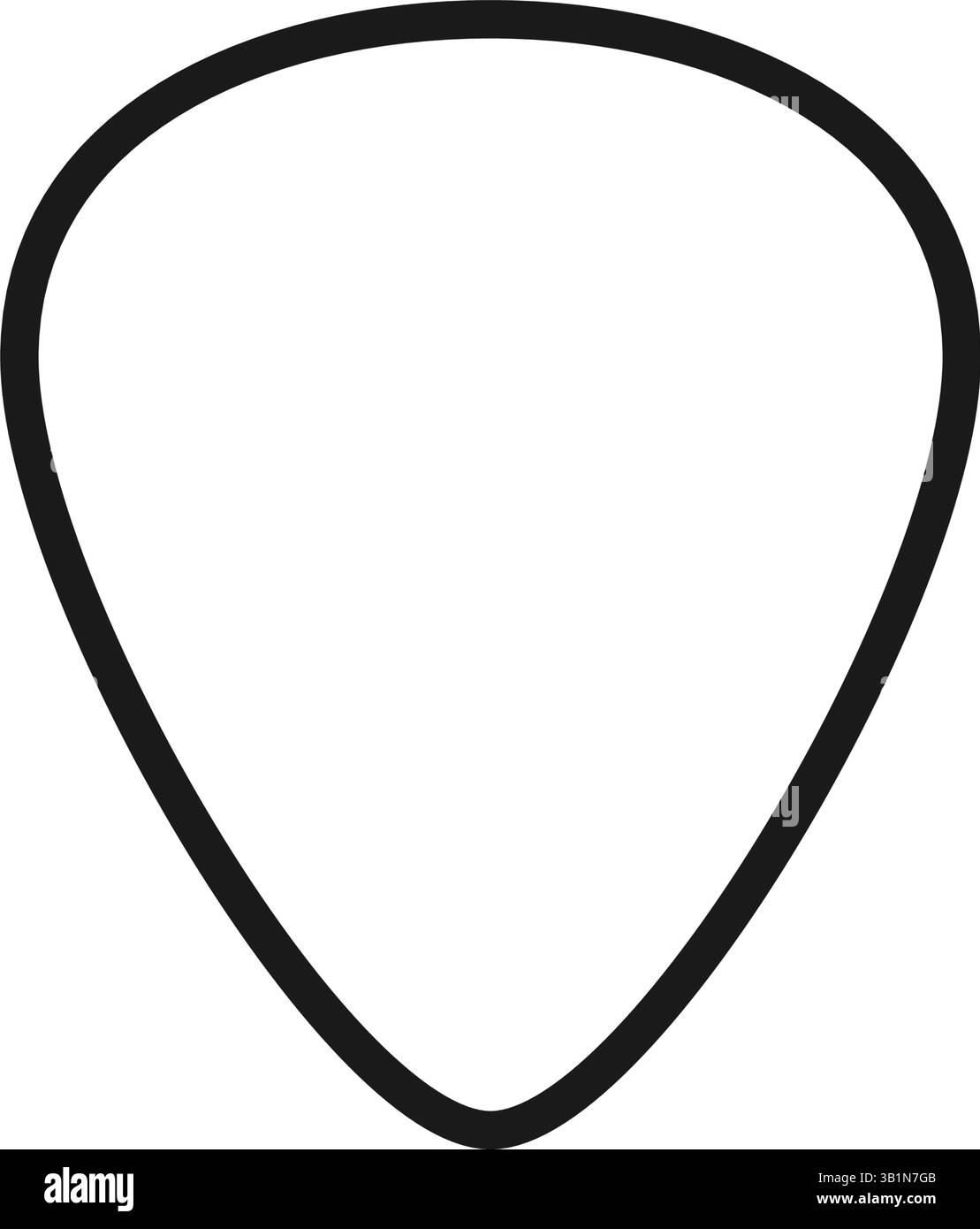Guitar pick shape icon. Plectrum sign. Tringle plastic guitar pick ...