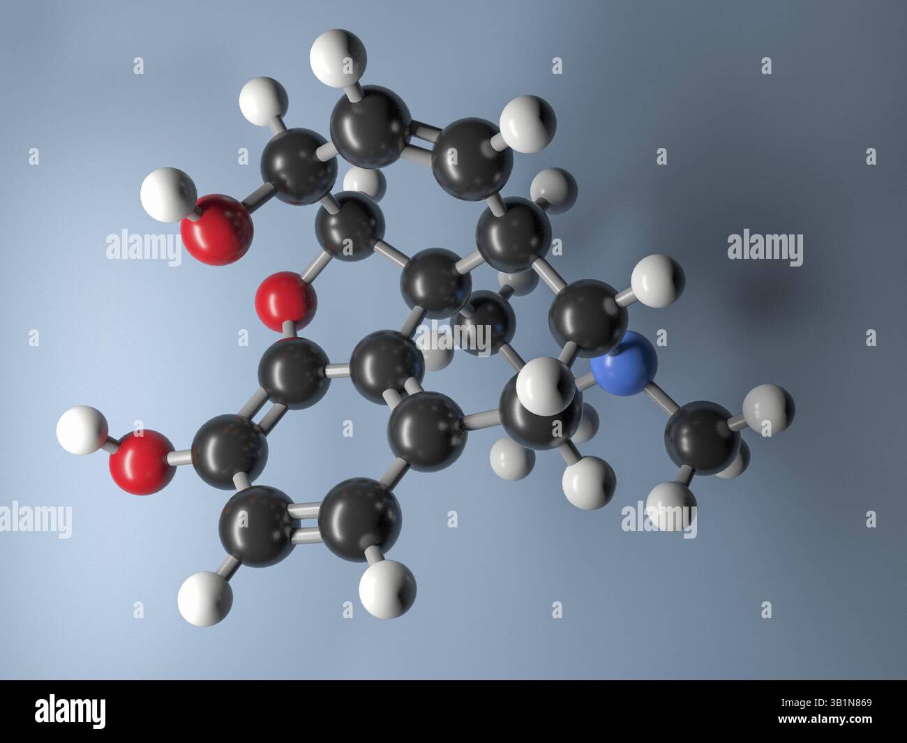 Spatial structure of the morphine Stock Photo - Alamy
