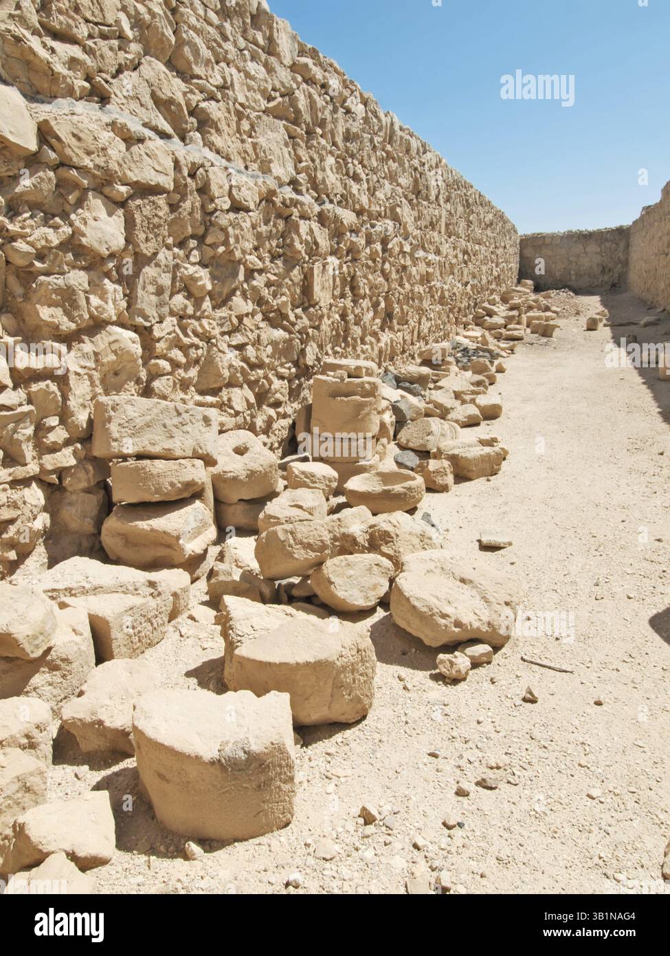 Ruins of Herod's castle in fortress Masada, Israel, Asia Stock Photo ...