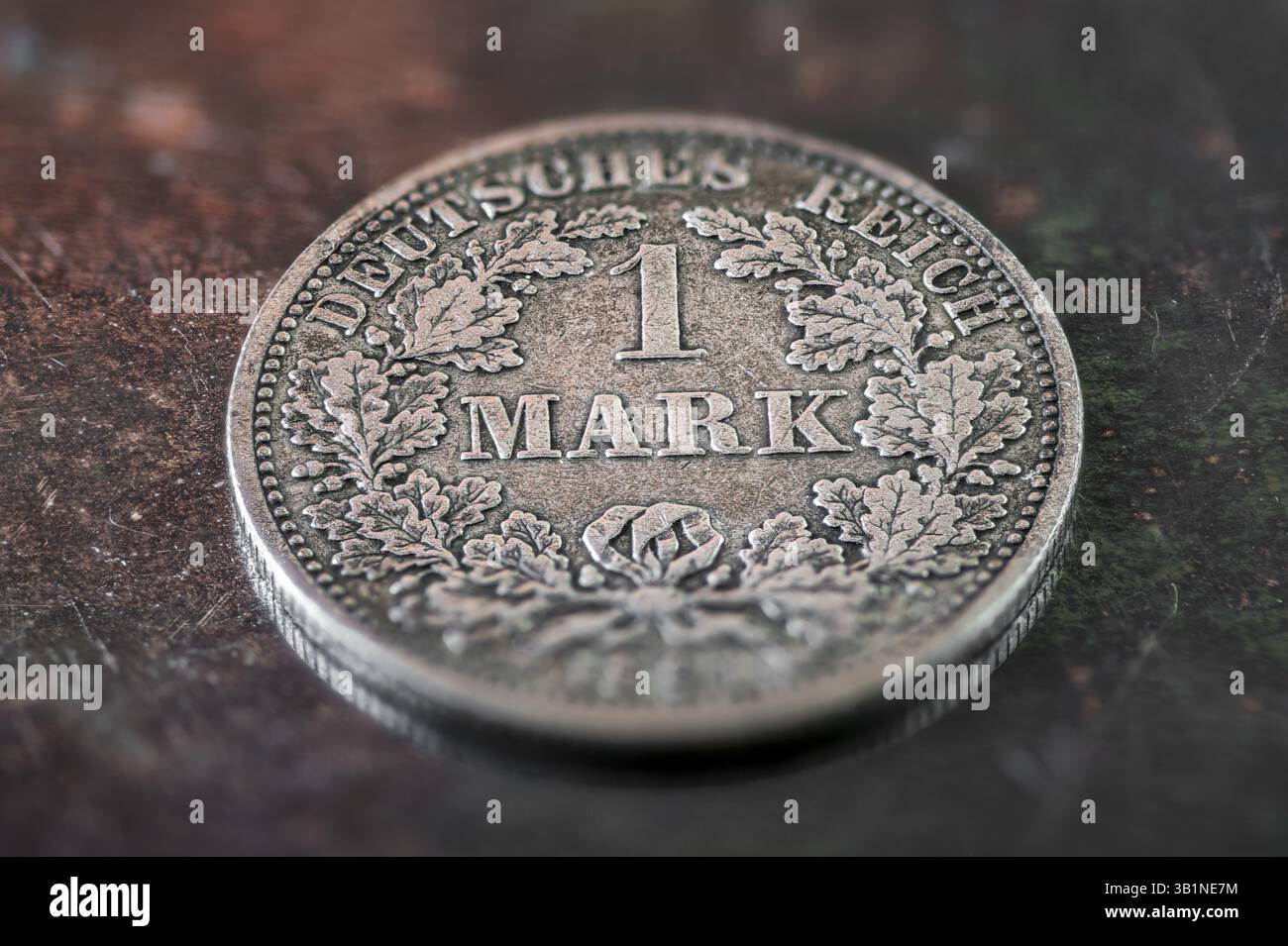 One mark, silver coin, German Reich Stock Photo - Alamy