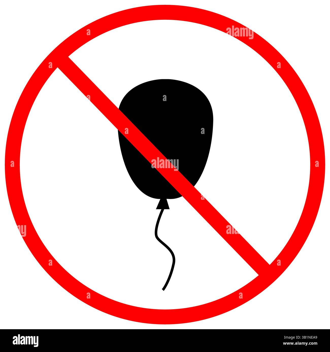 Prohibited balloon icon no hi-res stock photography and images - Alamy