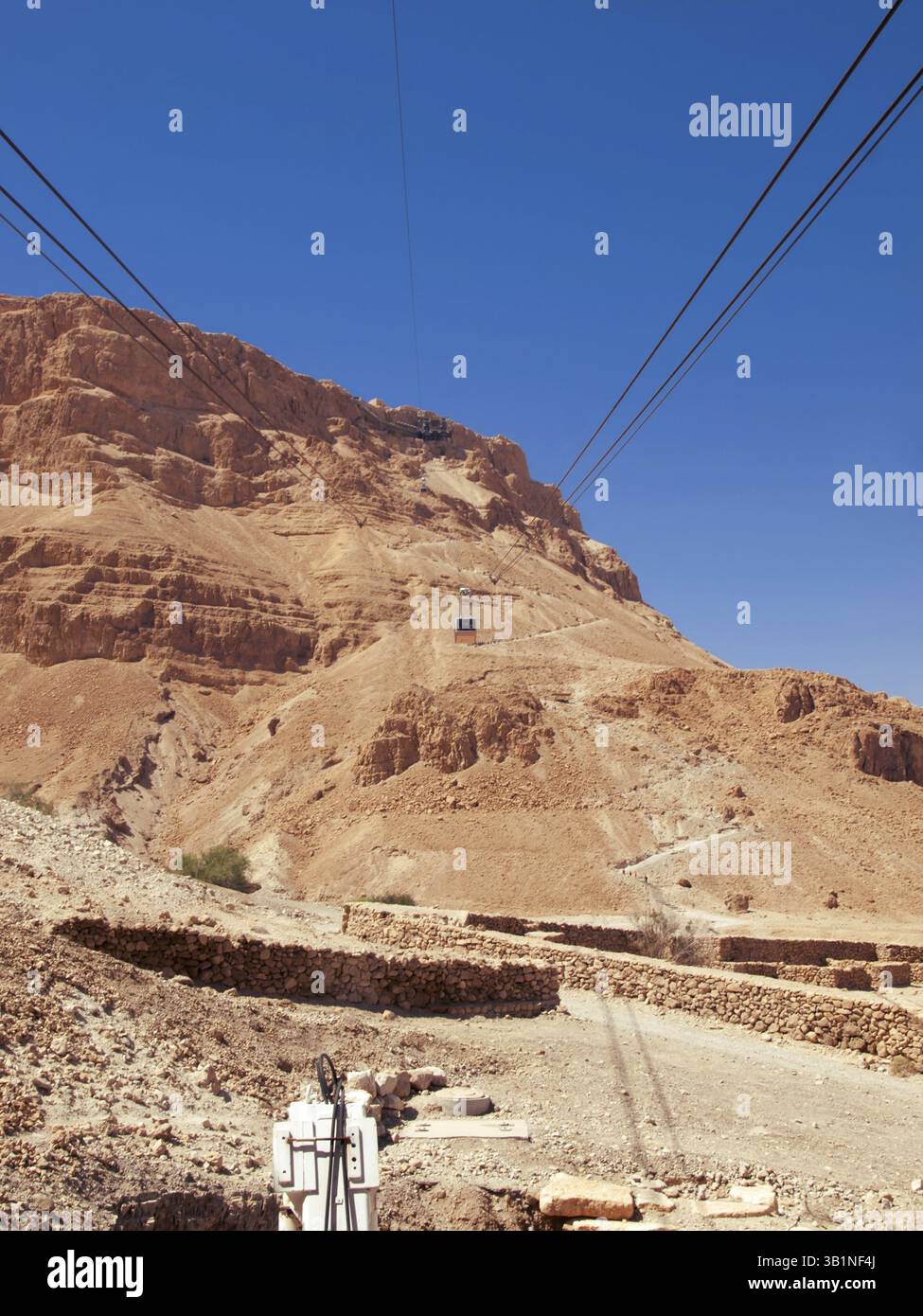 Cable car in fortress Masada, Israel, Asia Stock Photo - Alamy