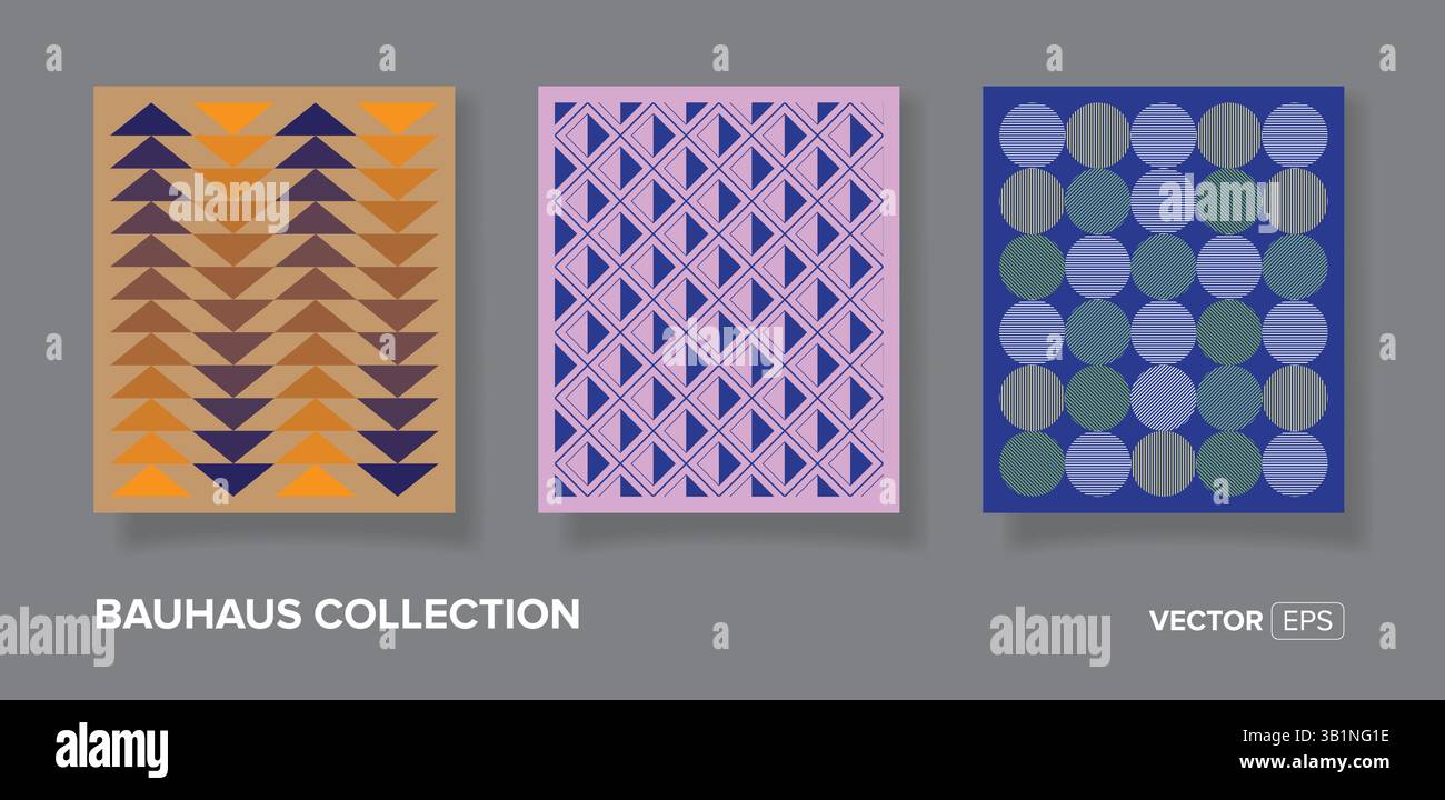 Abstract bauhaus backdrop geometric pattern backgrounds, minimalist ...