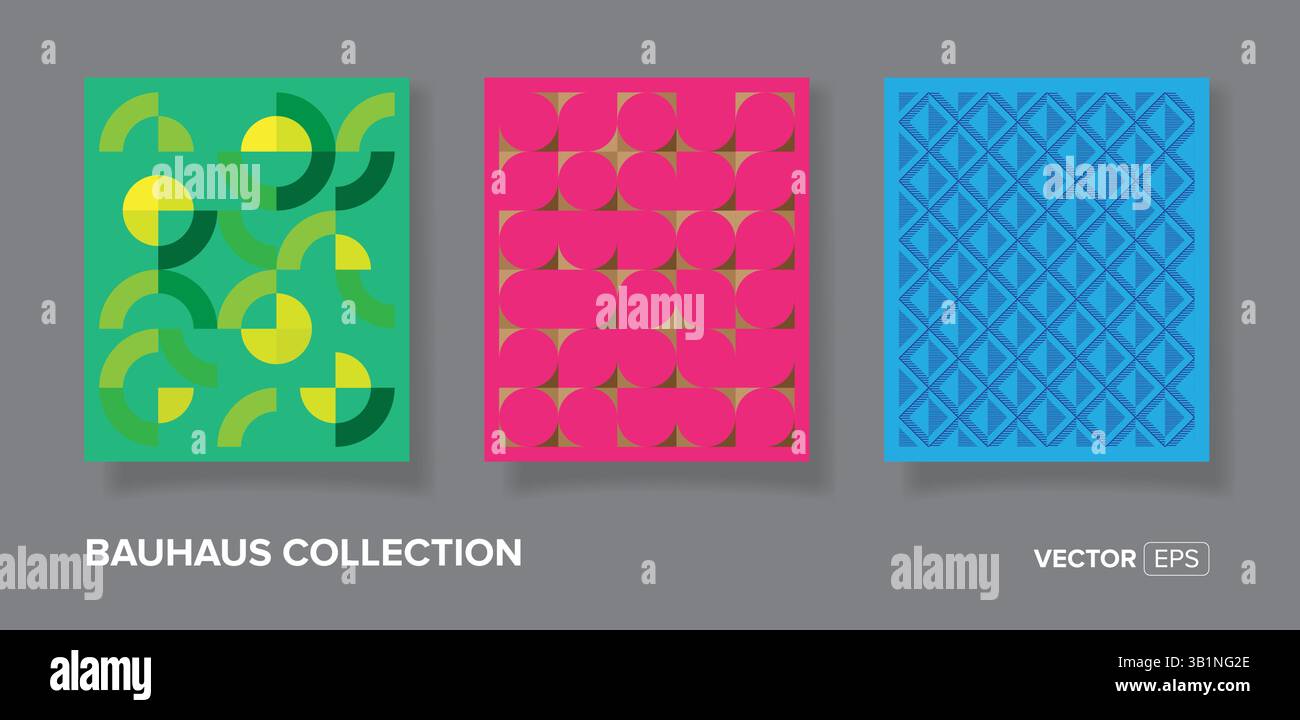 Abstract bauhaus geometric pattern backgrounds, minimalist geometric ...