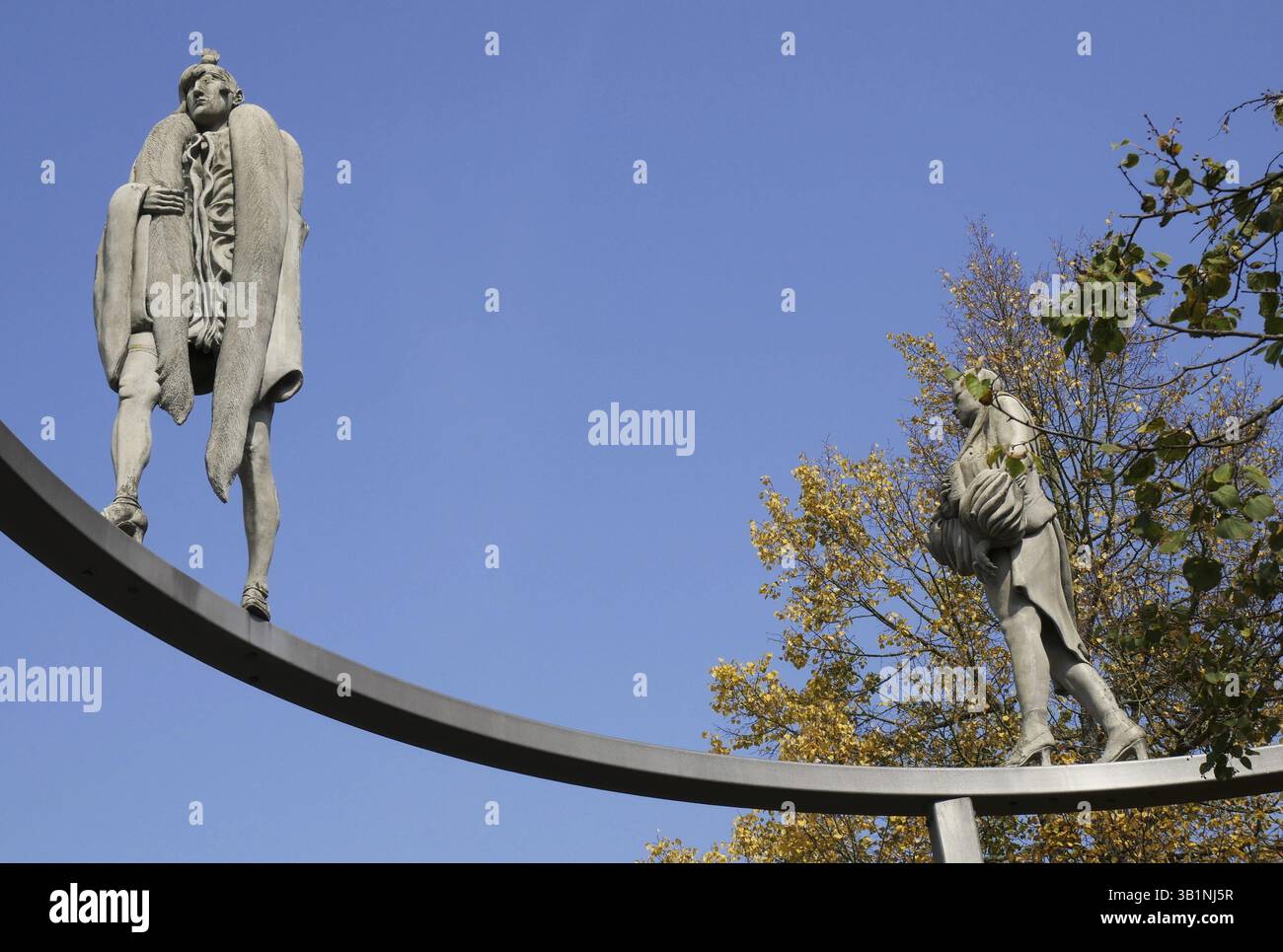 Otto Dix curve by the sculptor Peter Lenk, Gaienhofen, Lake Constance ...