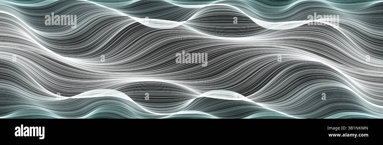 Abstract Flowing Lines Like Silk Fabric Or Ocean Waves. Futuristic ...