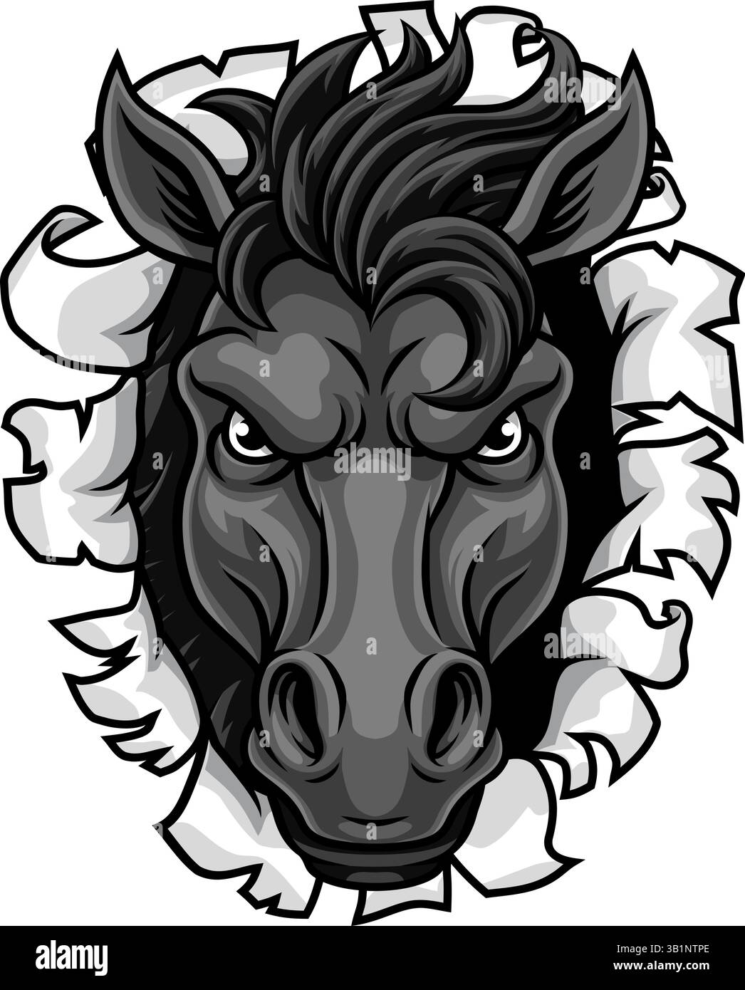 Horse Mustang Stallion Bronco Sports Team Mascot Stock Vector Image ...