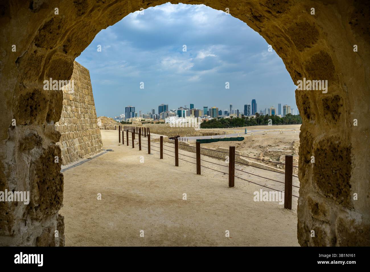 Manama Skyline Viewed from Bahrain Fort Stock Photo - Alamy