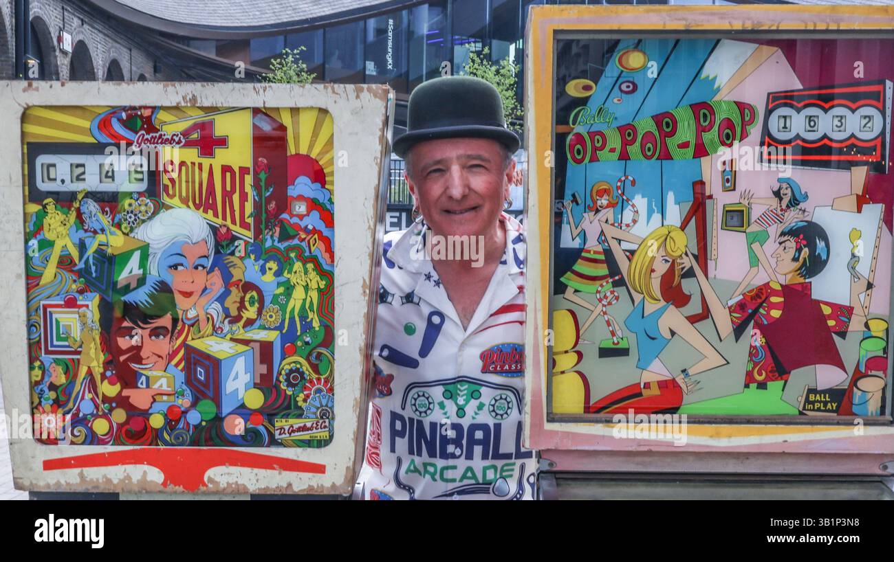 Kings Cross 26 April 2025 Pinball Man Geoff Harvey from the BBC's The ...