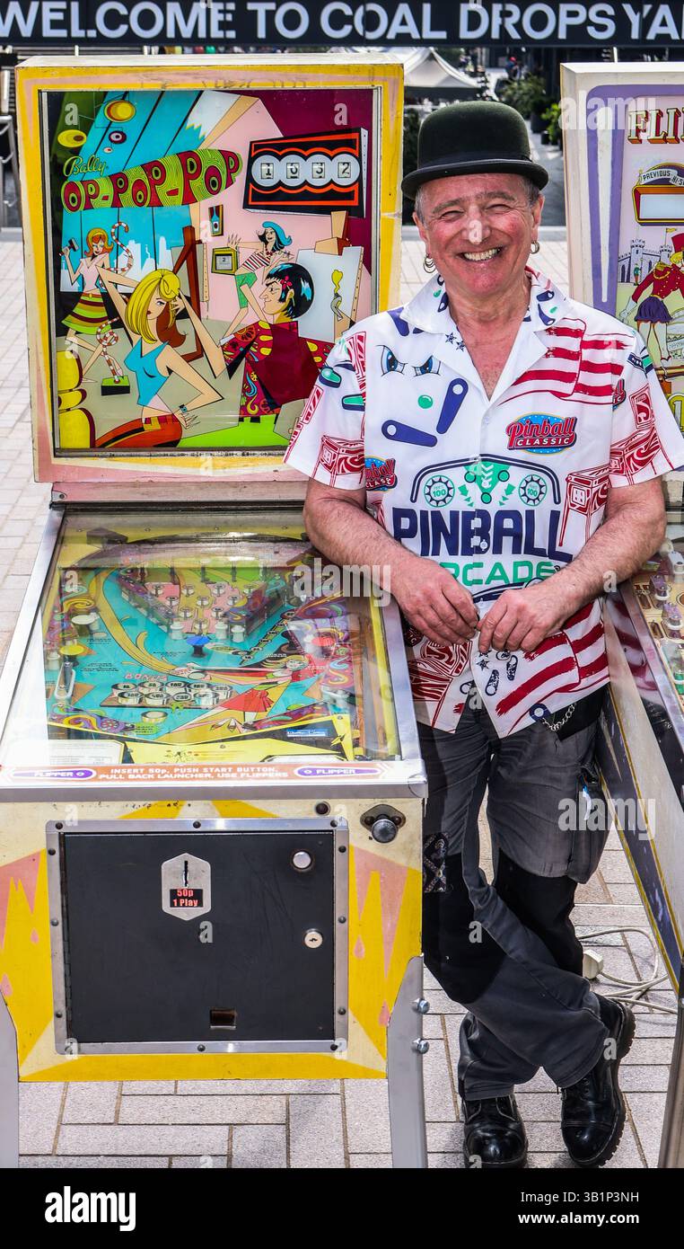 Kings Cross 26 April 2025 Pinball Man Geoff Harvey from the BBC's The ...