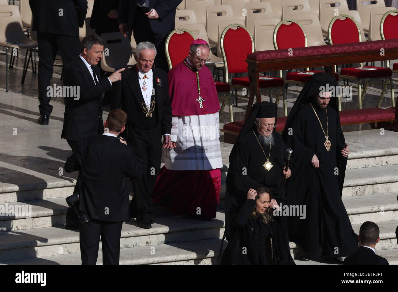 Matteo Renzi attending Pope Francis' funeral ceremony at St Peter's ...