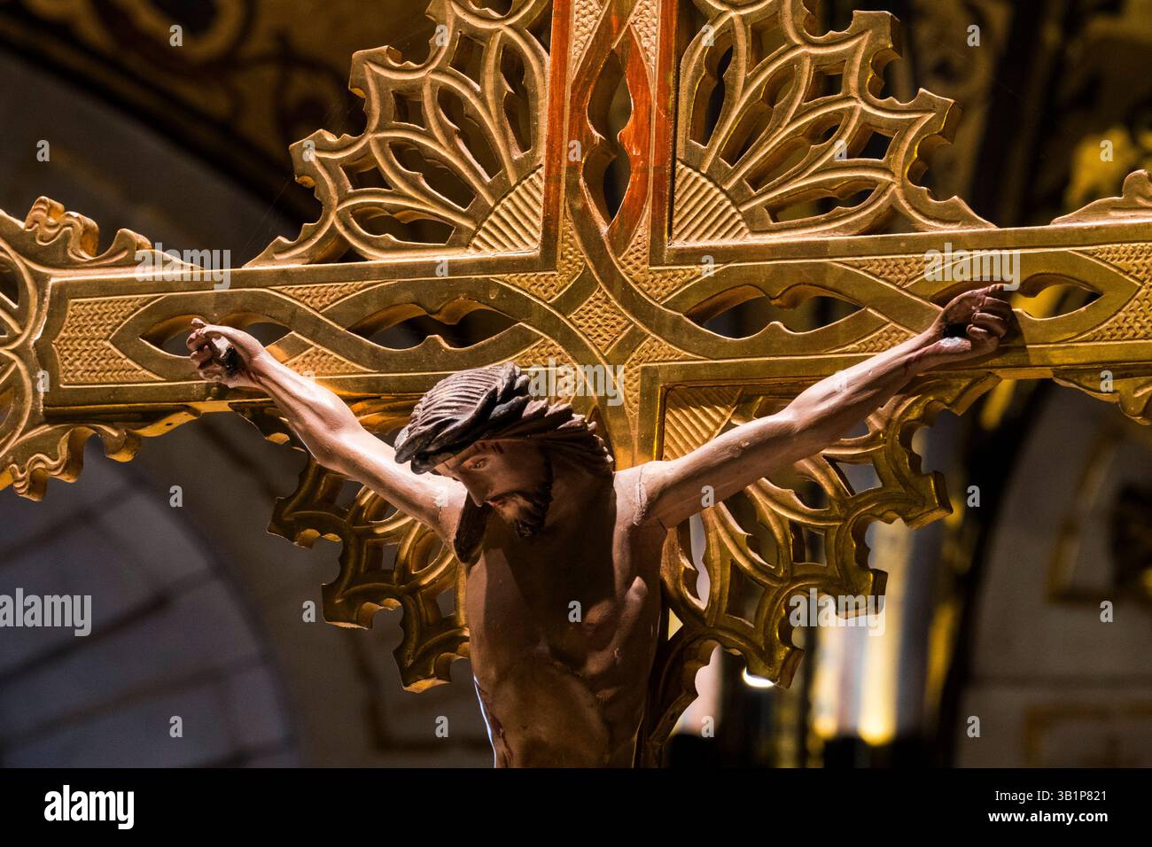 Myans, France - 03-31-2025: Sculpture (19th century) of Face of Jesus ...