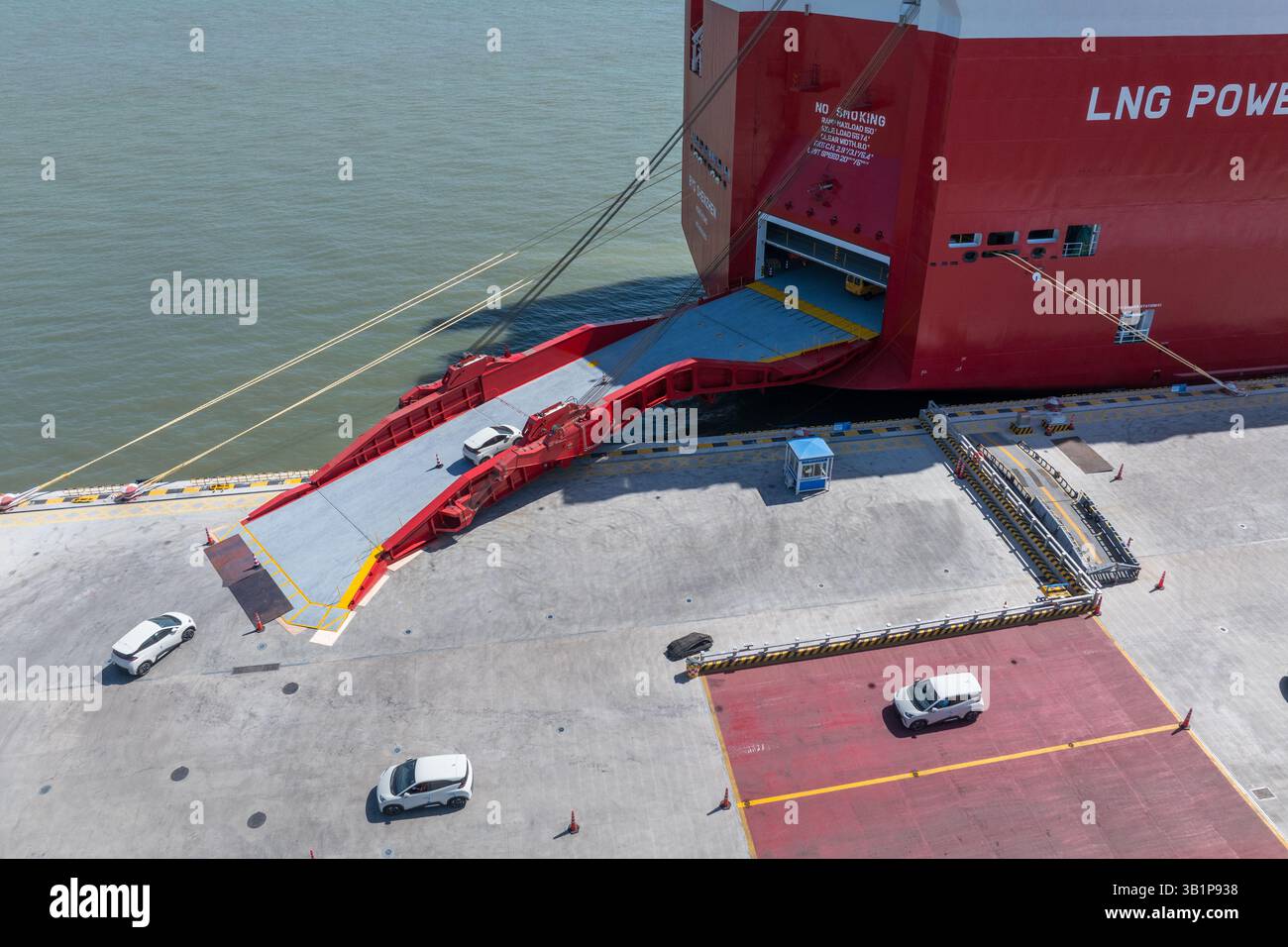SUZHOU, CHINA - APRIL 26, 2025 - The world's largest car carrier, "BYD ...