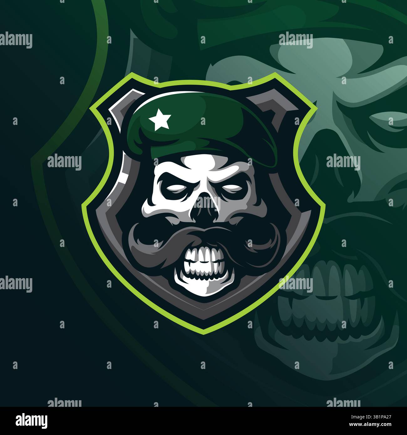 skull mascot logo design vector with modern illustration concept style ...