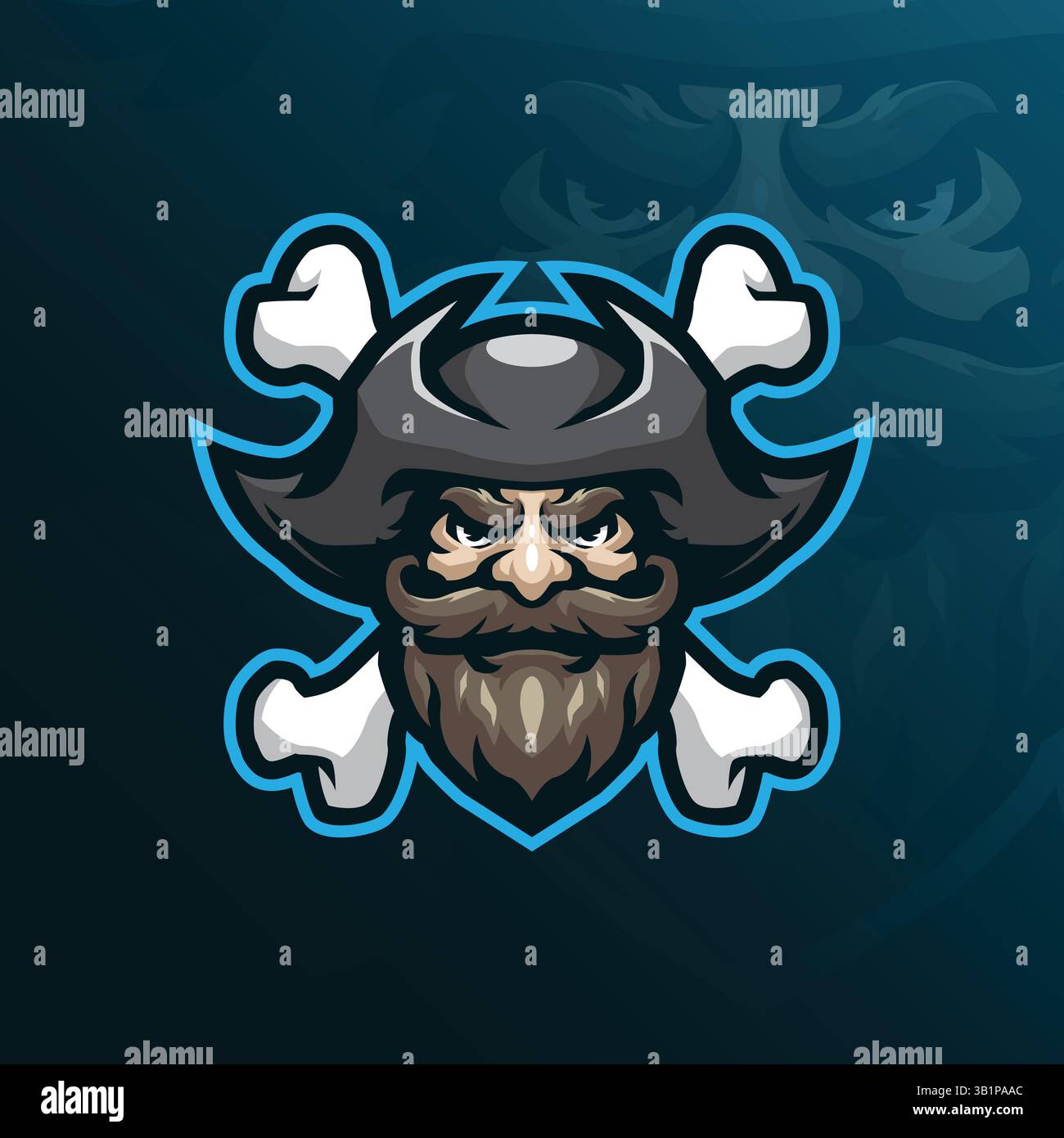 pirates mascot logo design with modern illustration concept style for ...