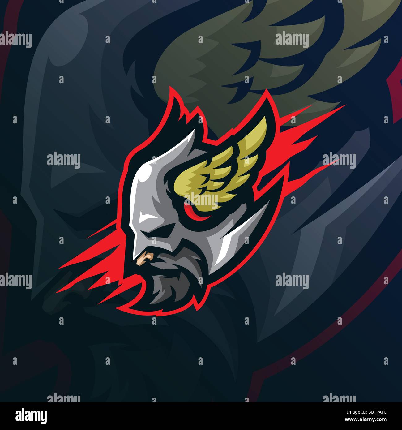 heroes mascot logo design vector with modern illustration concept style ...