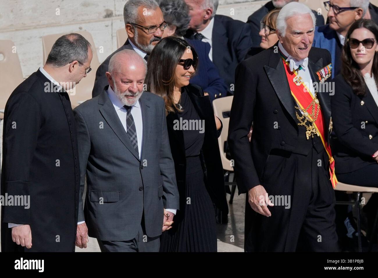 Brazil's President Luiz Inacio Lula da Silva, second from left, and ...