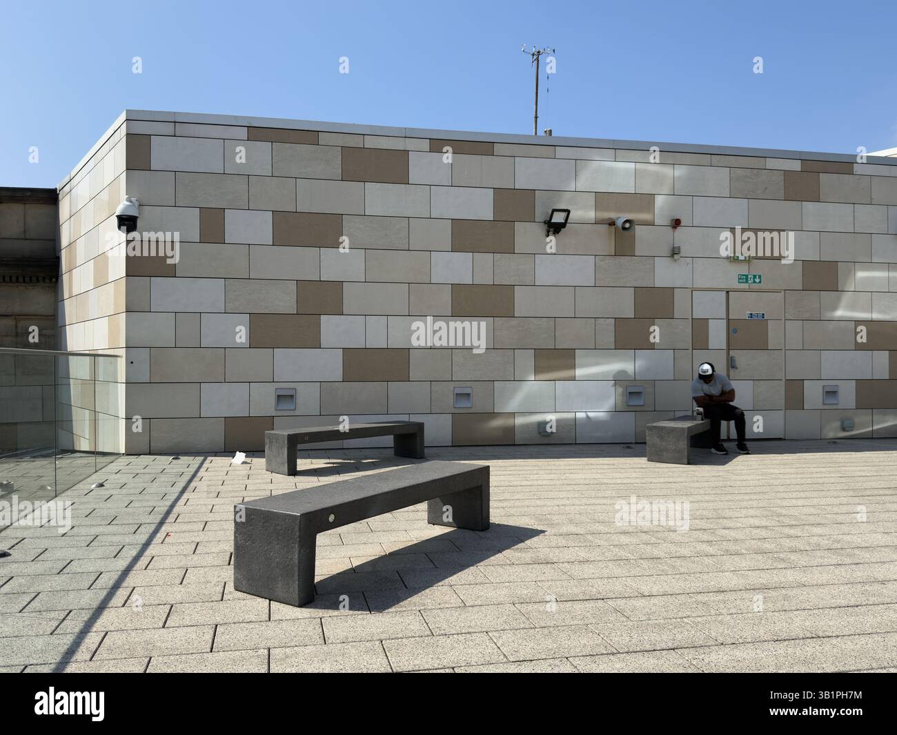 Liverpool Central Library's rooftop terrace, Liverpool, Merseyside, UK ...