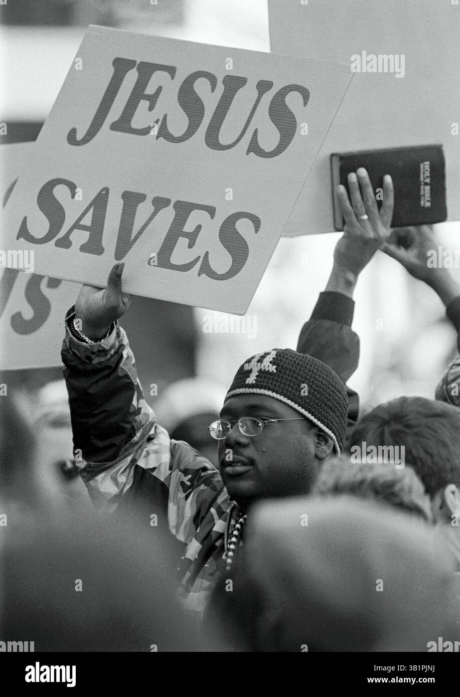 Jan 19, 1999 - Birmingham, AL, USA - A man shares the message of Jesus ...