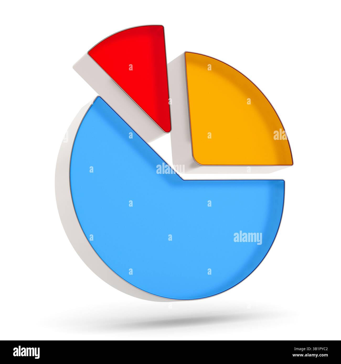 Blue pie chart infographic icon Cut Out Stock Images & Pictures - Alamy