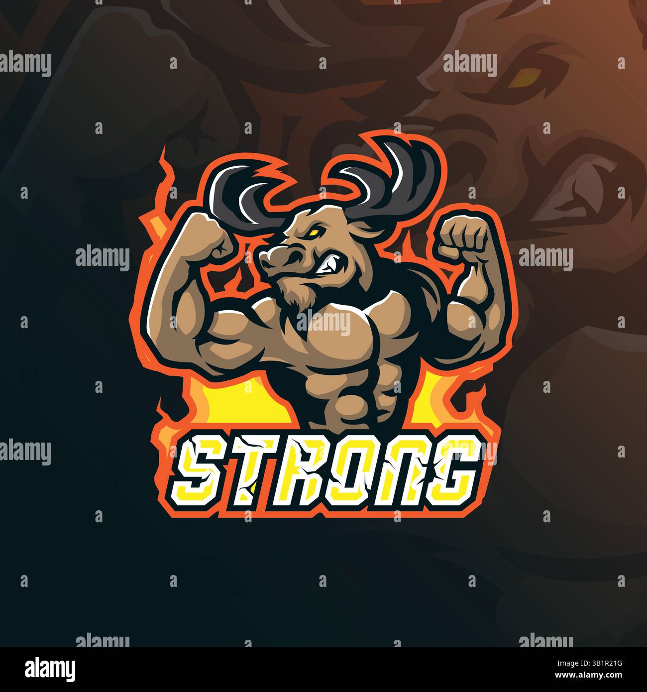 deer mascot logo design vector with modern illustration concept style ...