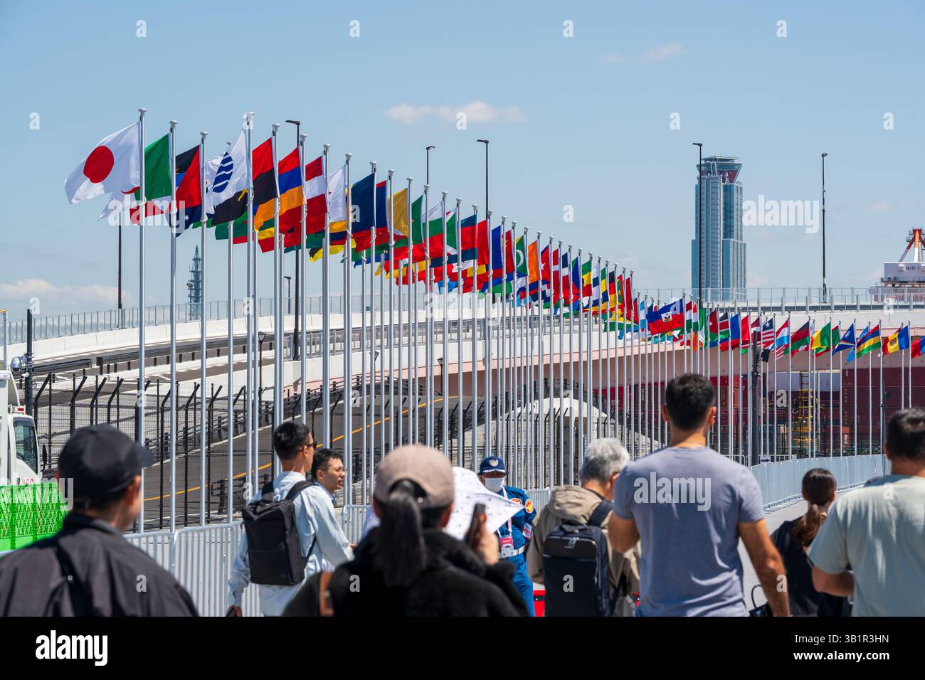 Osaka, Japan - April 24 2025 : Crowds entering Expo 2025 Osaka, Kansai ...