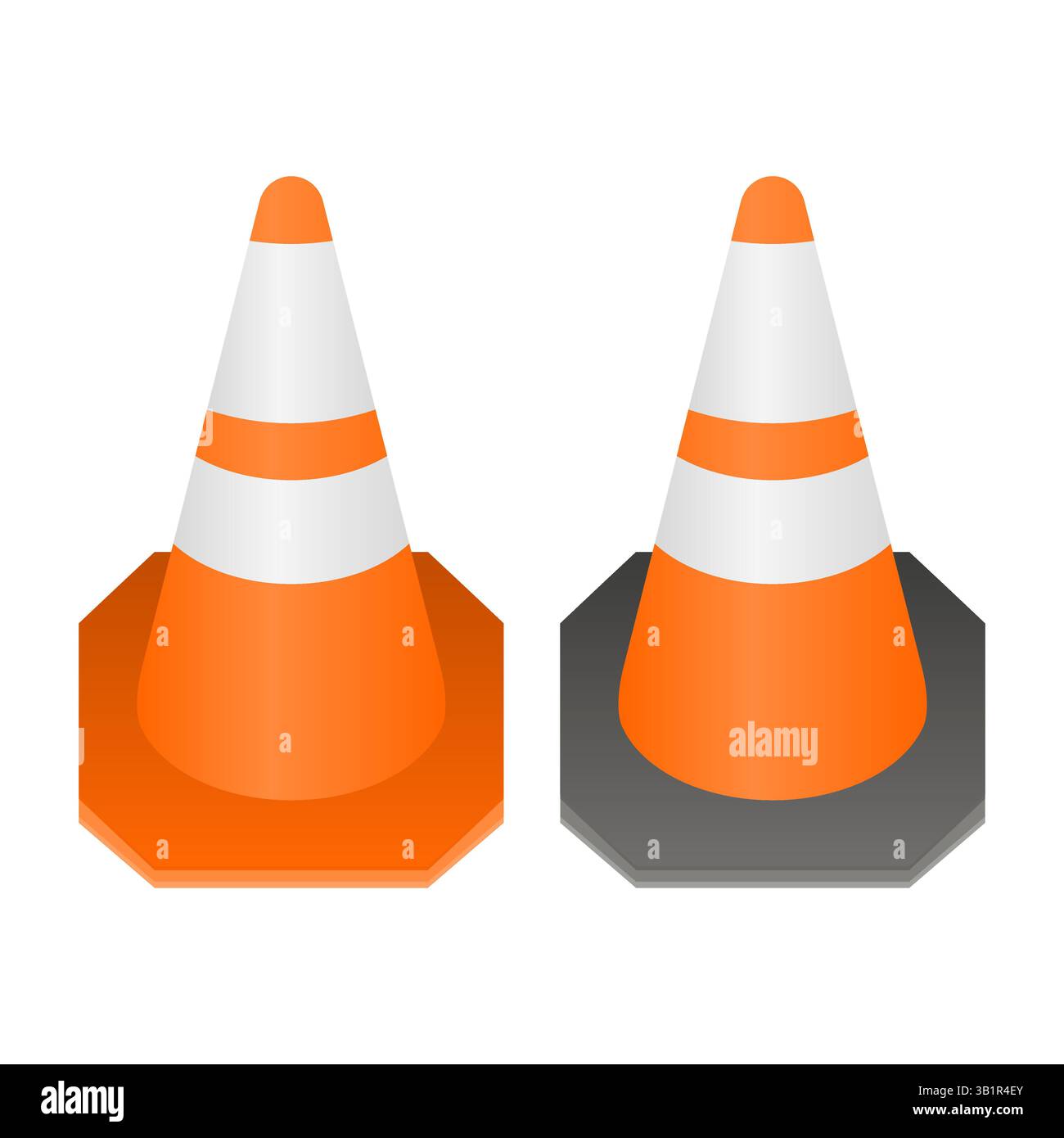 Road Traffic Cone Vector. Road Divider with Traffic Cone. Road Block or ...