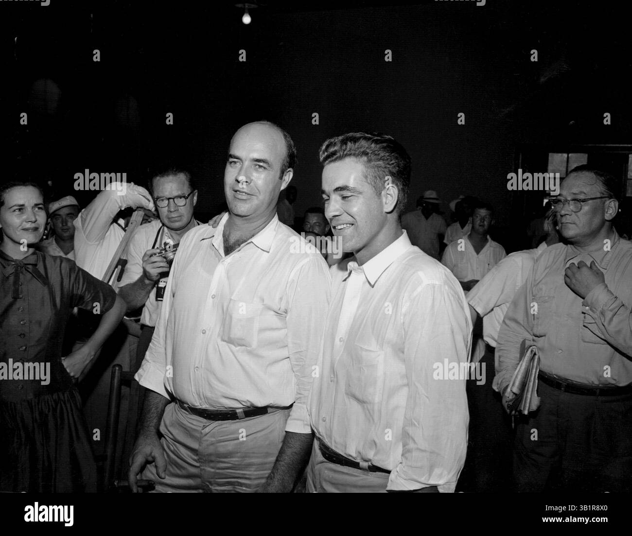 Sept. 23, 1955 - Sumner, MS, U.S. - J.W. Milam (left) and his half ...