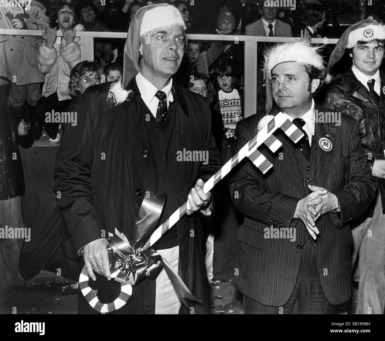 Near tree santa claus Black and White Stock Photos & Images - Alamy