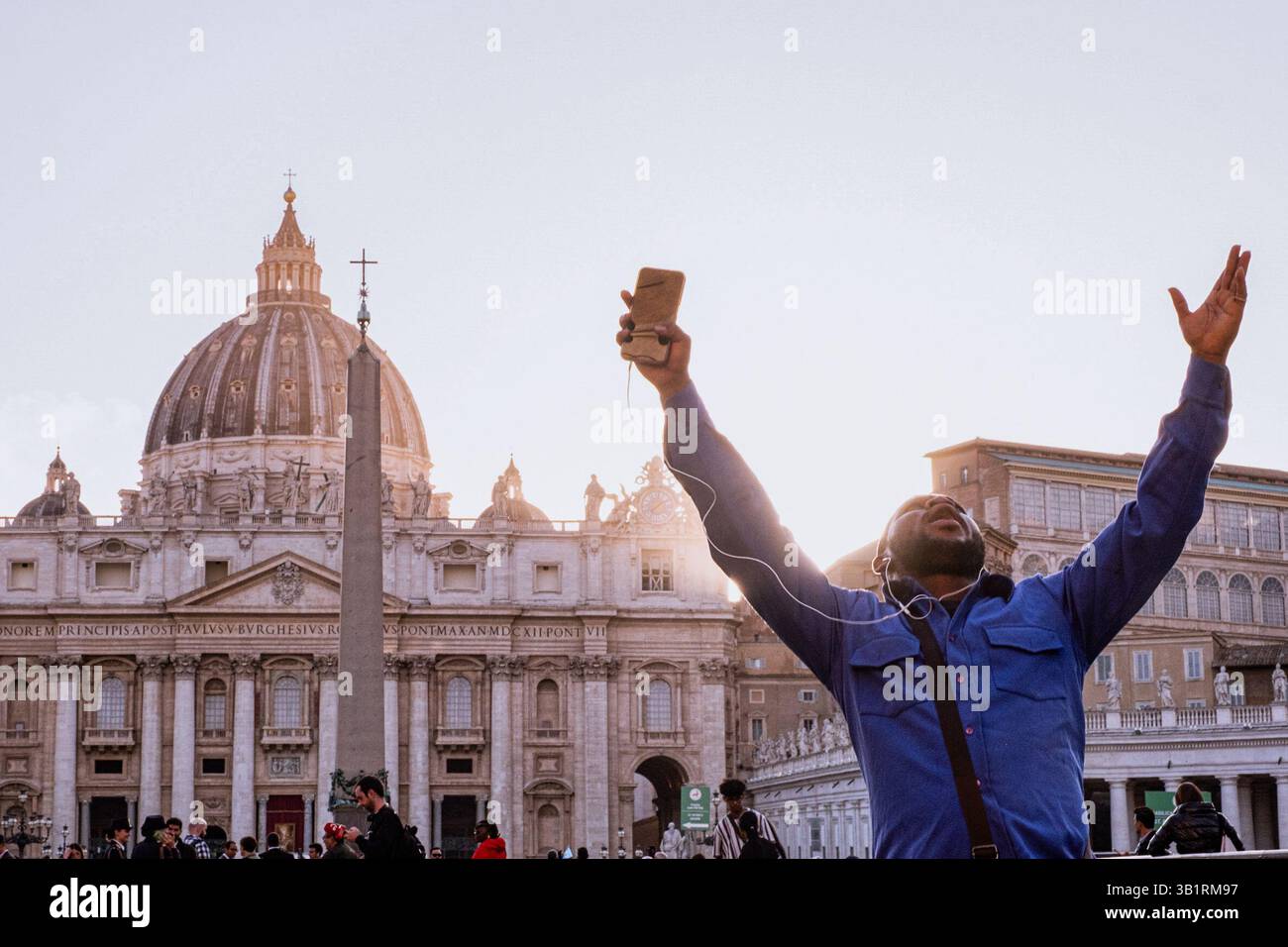 A young man dances and sings religious songs for Pope Francis. On ...