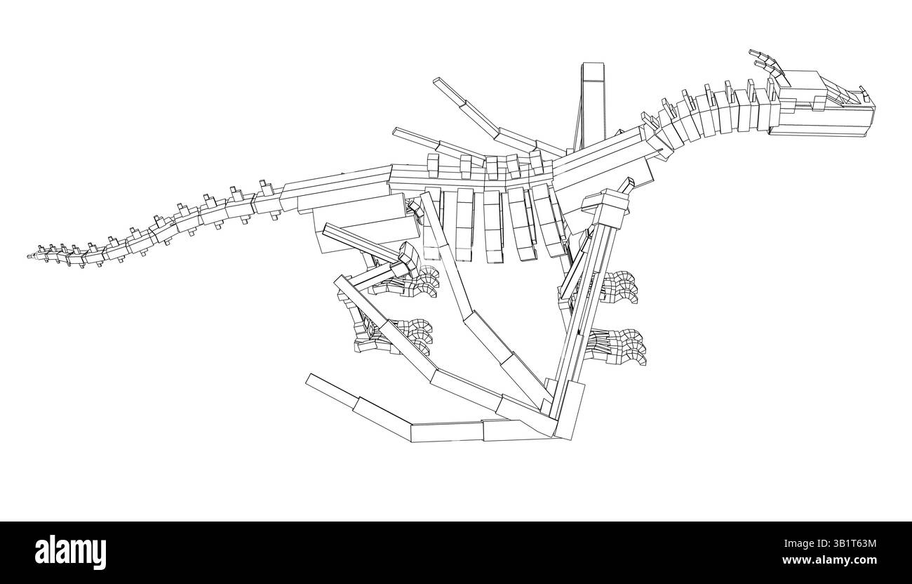 A Dragon low poly contour. Side view Stock Vector Image & Art - Alamy