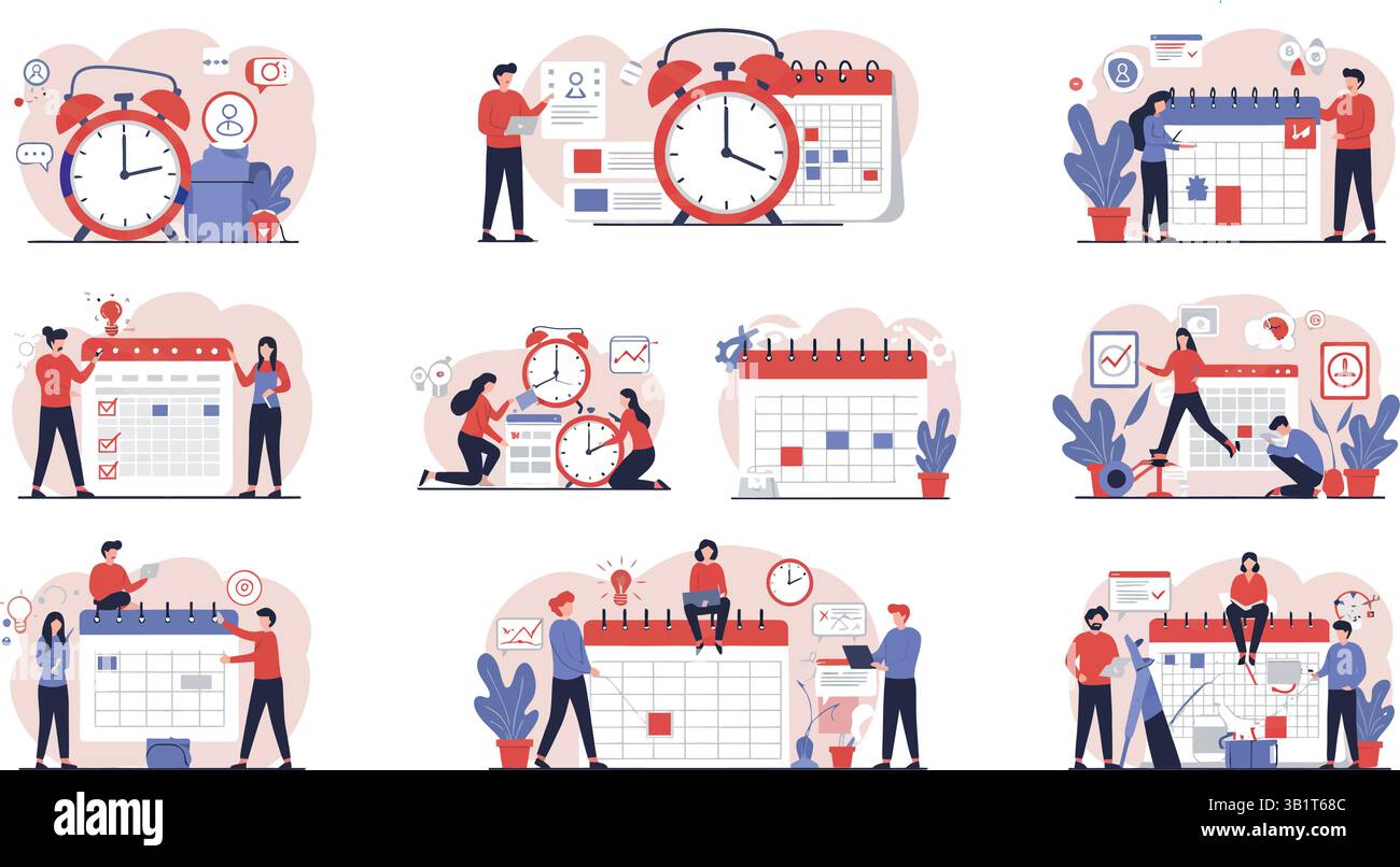 Calendar focused illustrations hi-res stock photography and images - Alamy