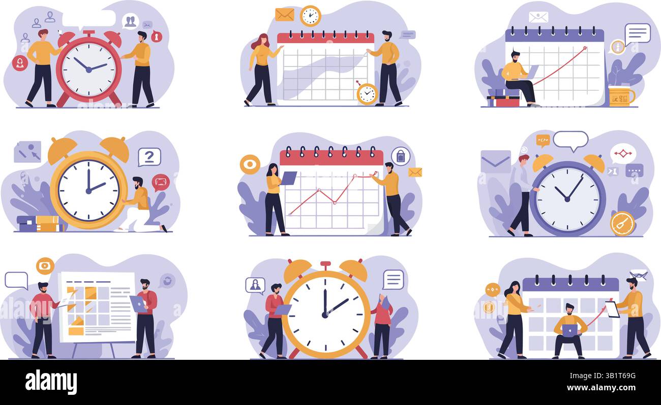 Calendar focused illustrations hi-res stock photography and images - Alamy