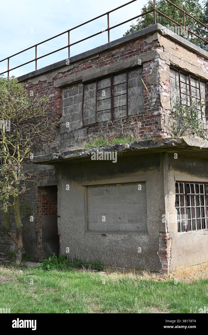 WW2 military airfield watch office, Aerodrome control tower at Forma ...