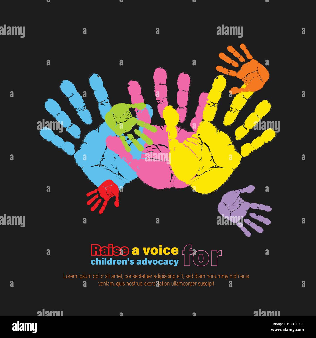 Raise a voice for children's advocacy This design can be used for ...
