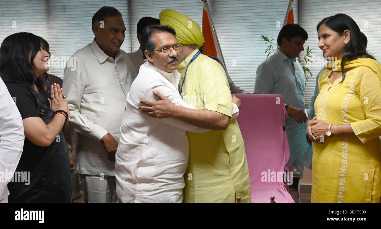 NEW DELHI, INDIA - APRIL 25: Delhi BJP President Virendra Sachdeva, BJP ...