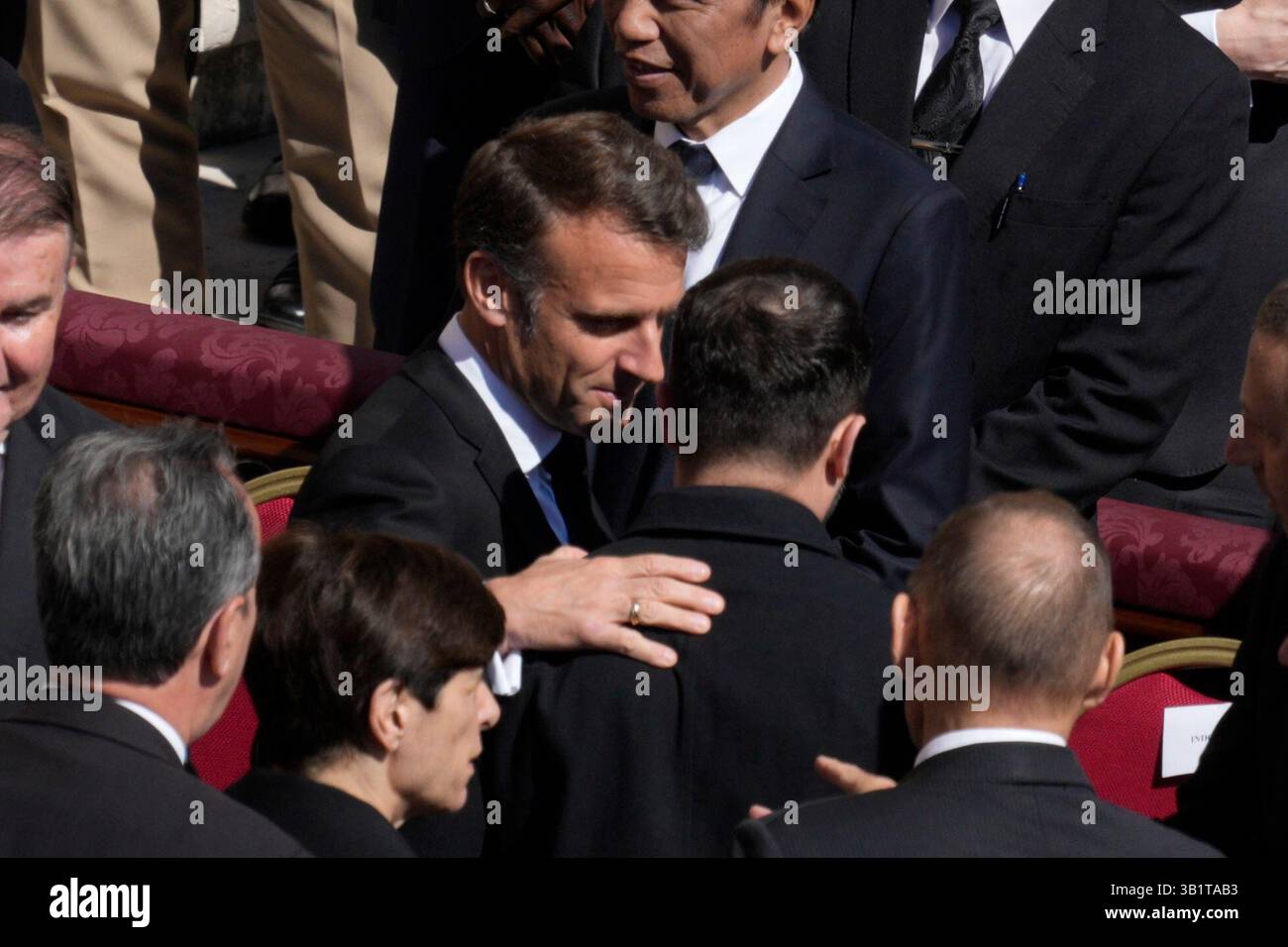 Rome, Italy. 26th Apr, 2025. French President Emmanuel Macron is seen ...