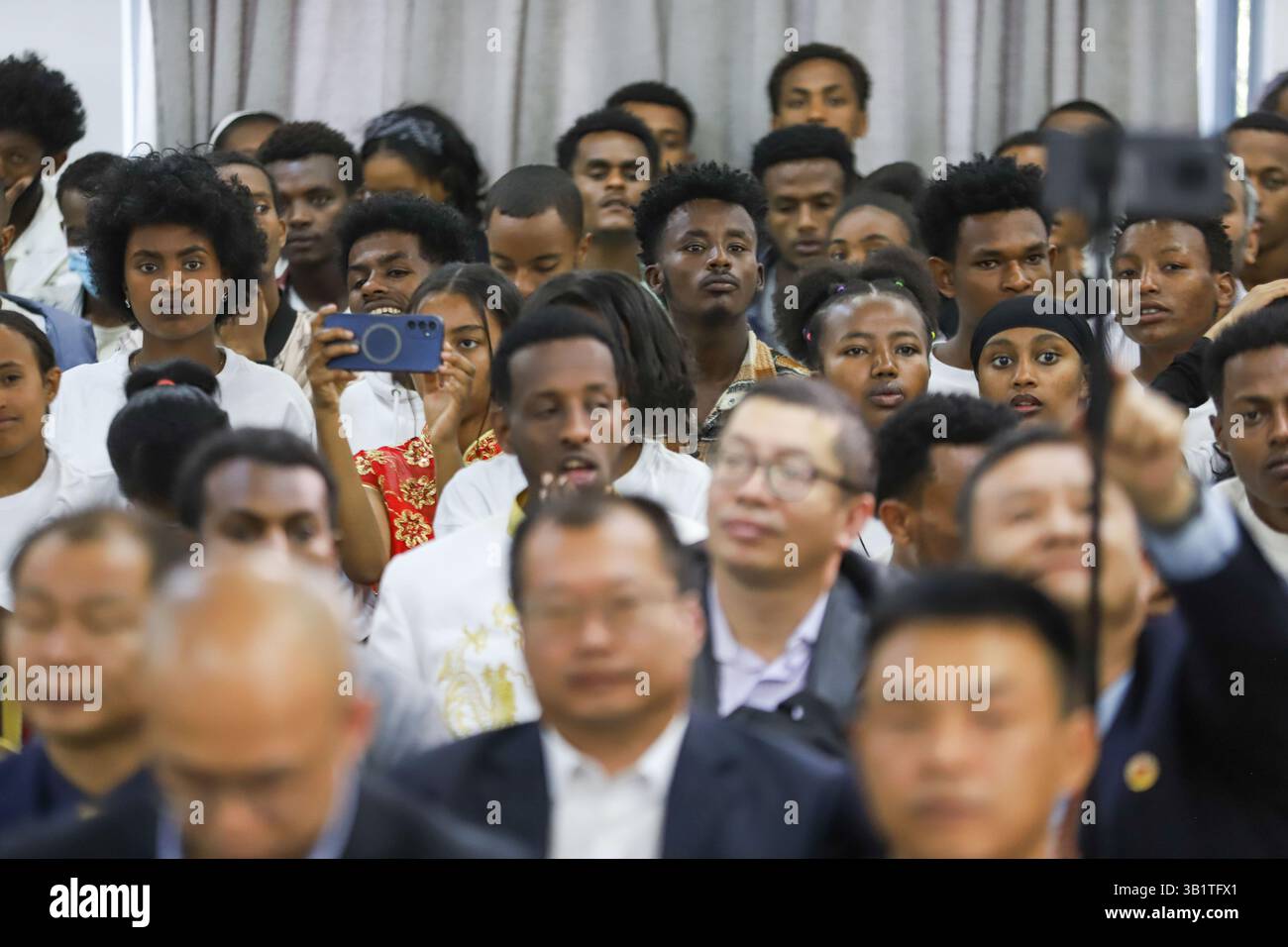 Addis Ababa, Ethiopia. 25th Apr, 2025. People attend the celebration of ...