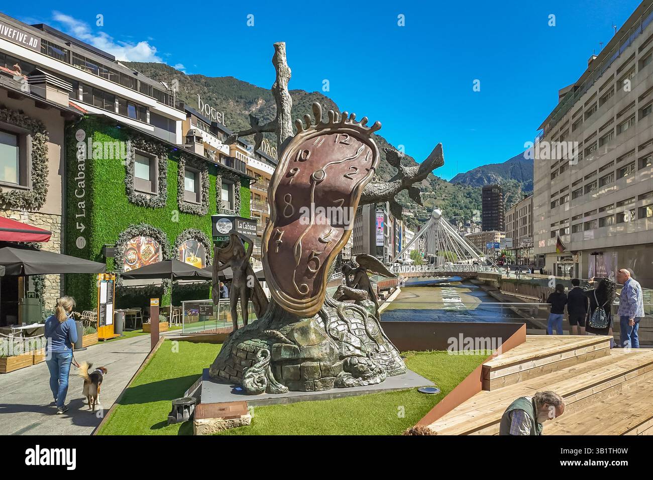 Nobility on time sculpture by Salvador Dali in Andorra Stock Photo - Alamy