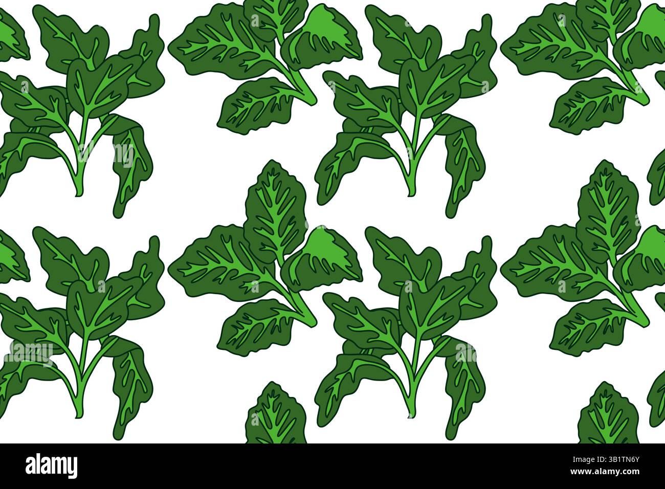 Botanical abstract seamless pattern with leaves vector illustration ...
