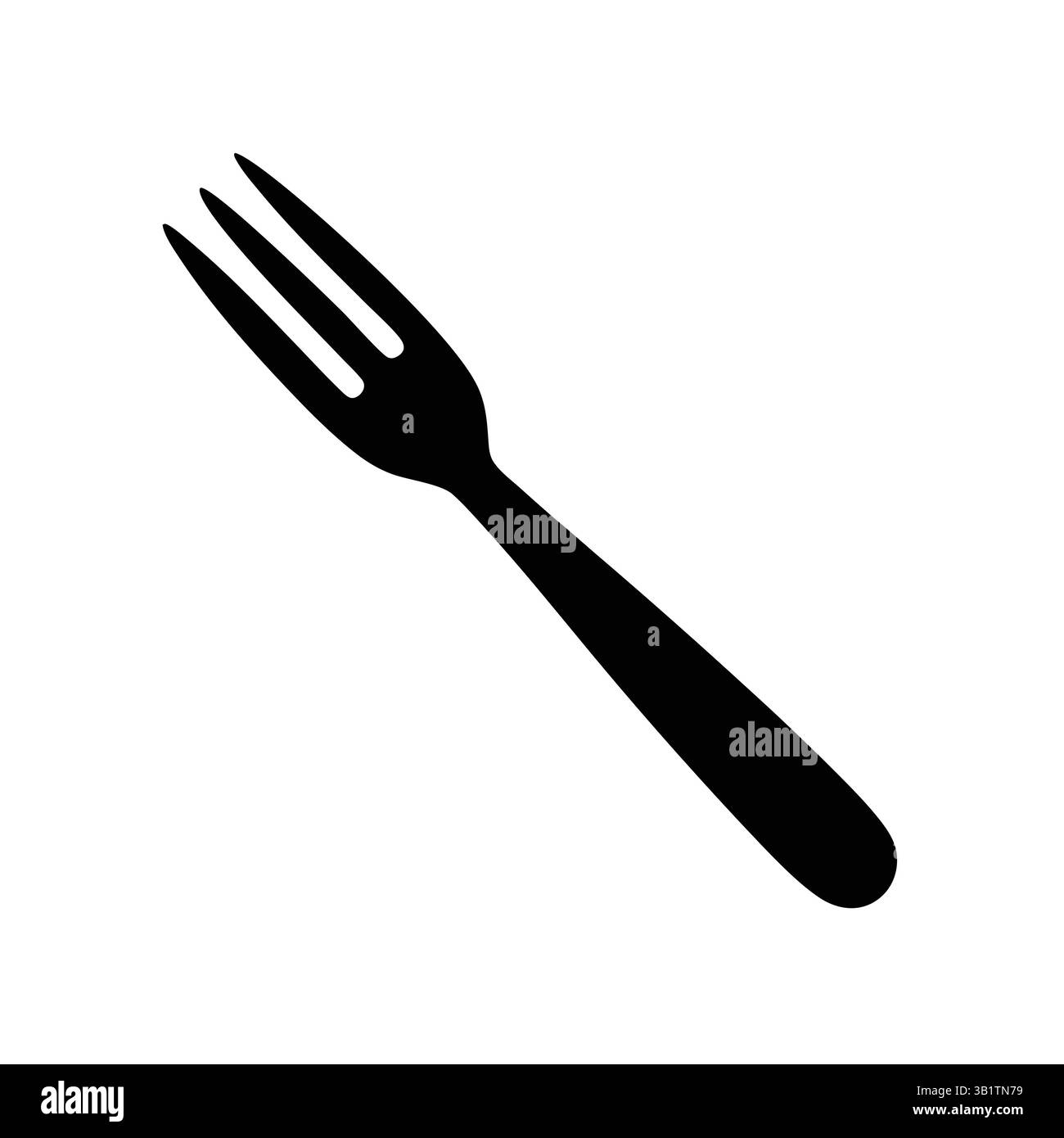 Abstract Vector silhouette of a fork Icon or Logo Design Template Stock ...