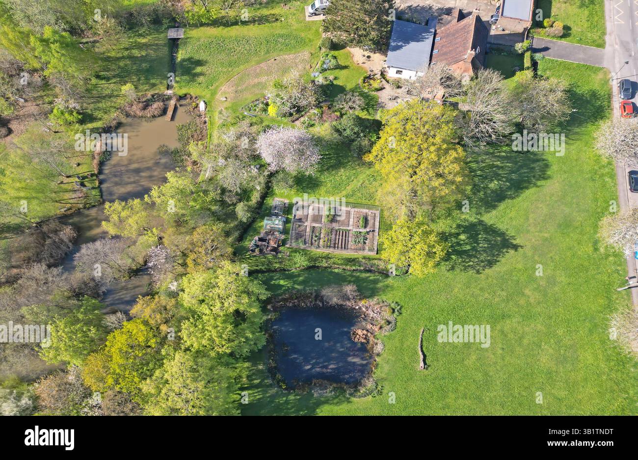 aerial view of the village green and pond in capel surrey Stock Photo ...