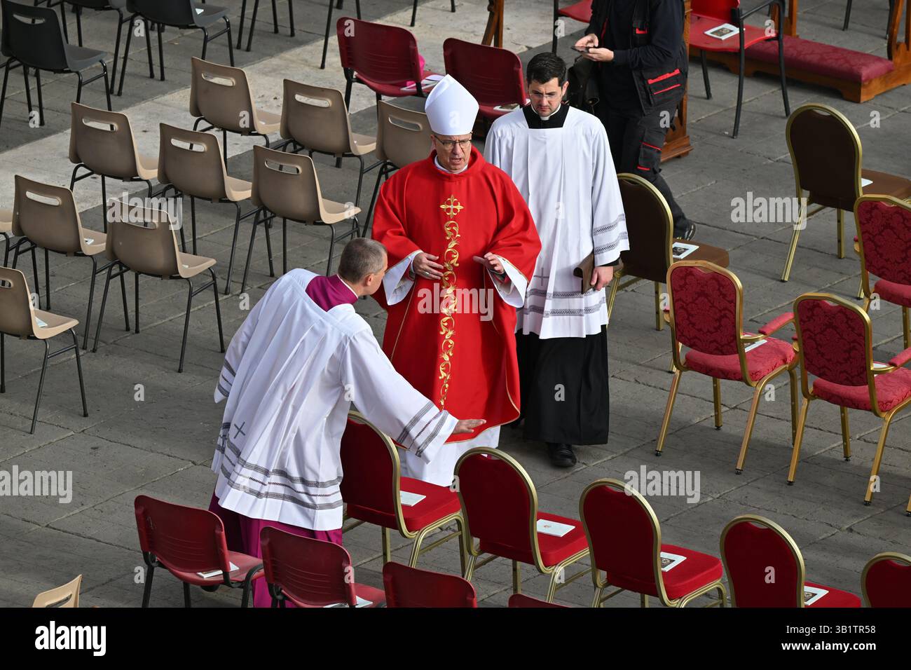 Roma, Italy. 26th Apr, 2025. Kevin Joseph Farrell Prefect of the ...