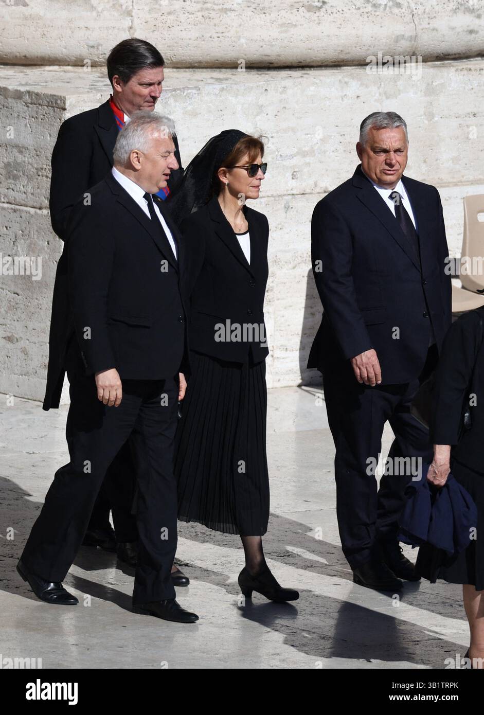 Hungary's Prime Minister Viktor Orban attending Pope Francis' funeral ...