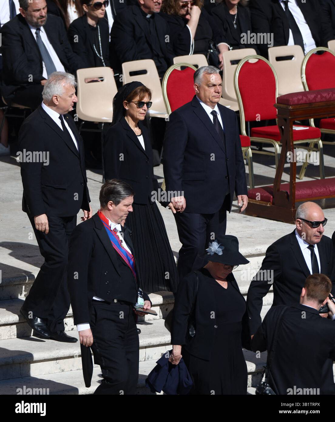 Hungary's Prime Minister Viktor Orban attending Pope Francis' funeral ...