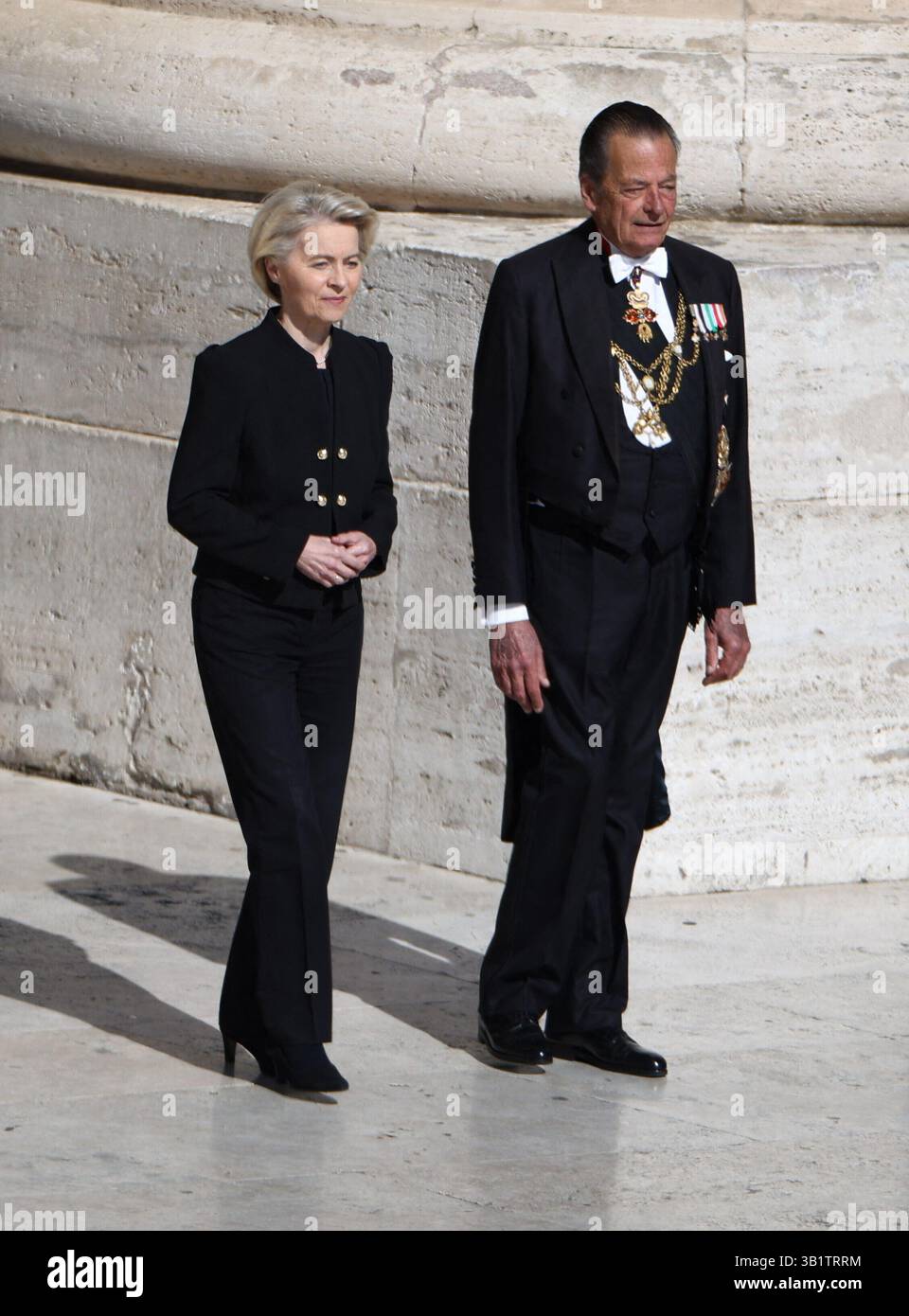 European Commission President Ursula von der Leyen attending Pope ...
