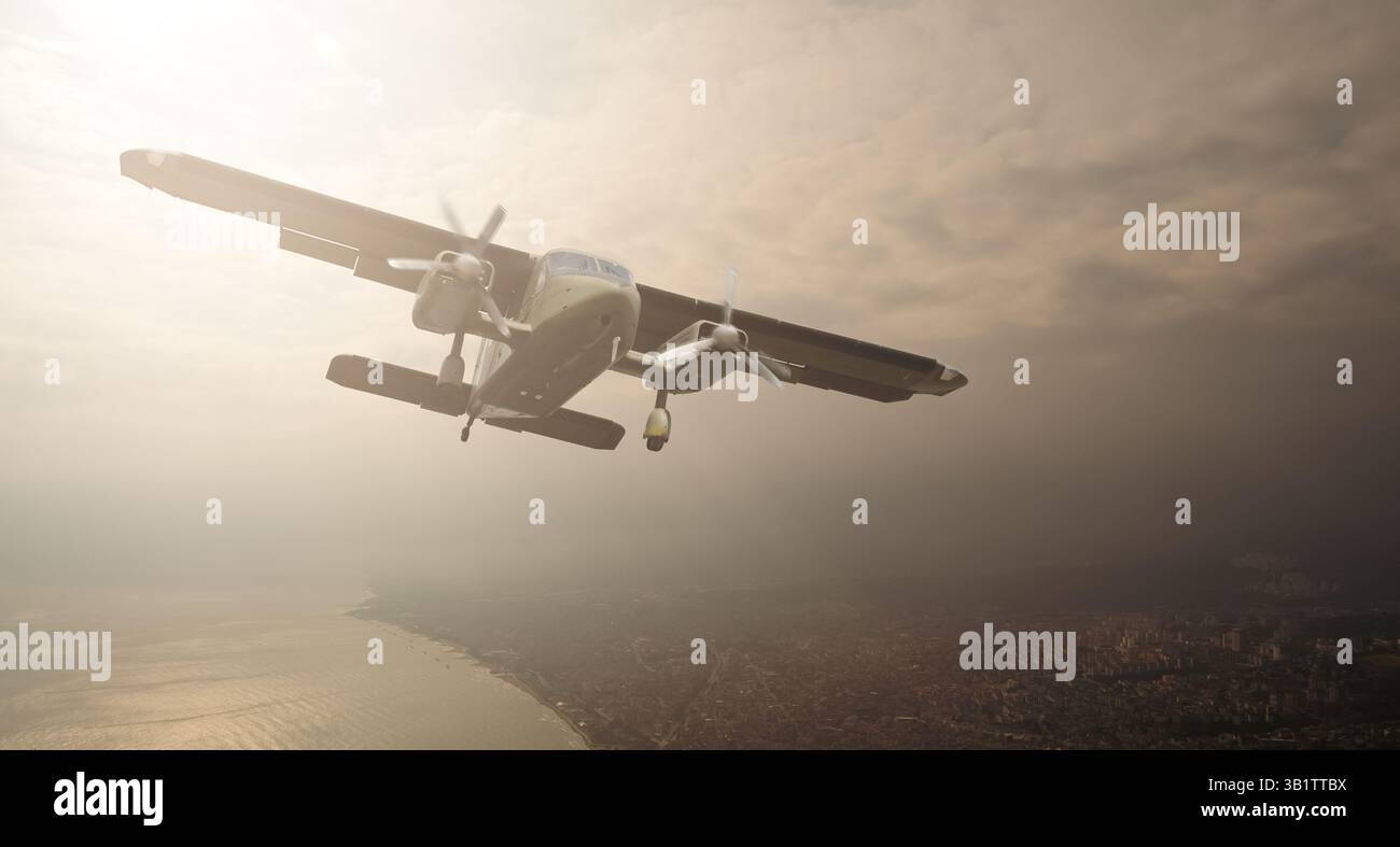 A Flying Classic Vintage Military Plane. High quality photo Stock Photo ...