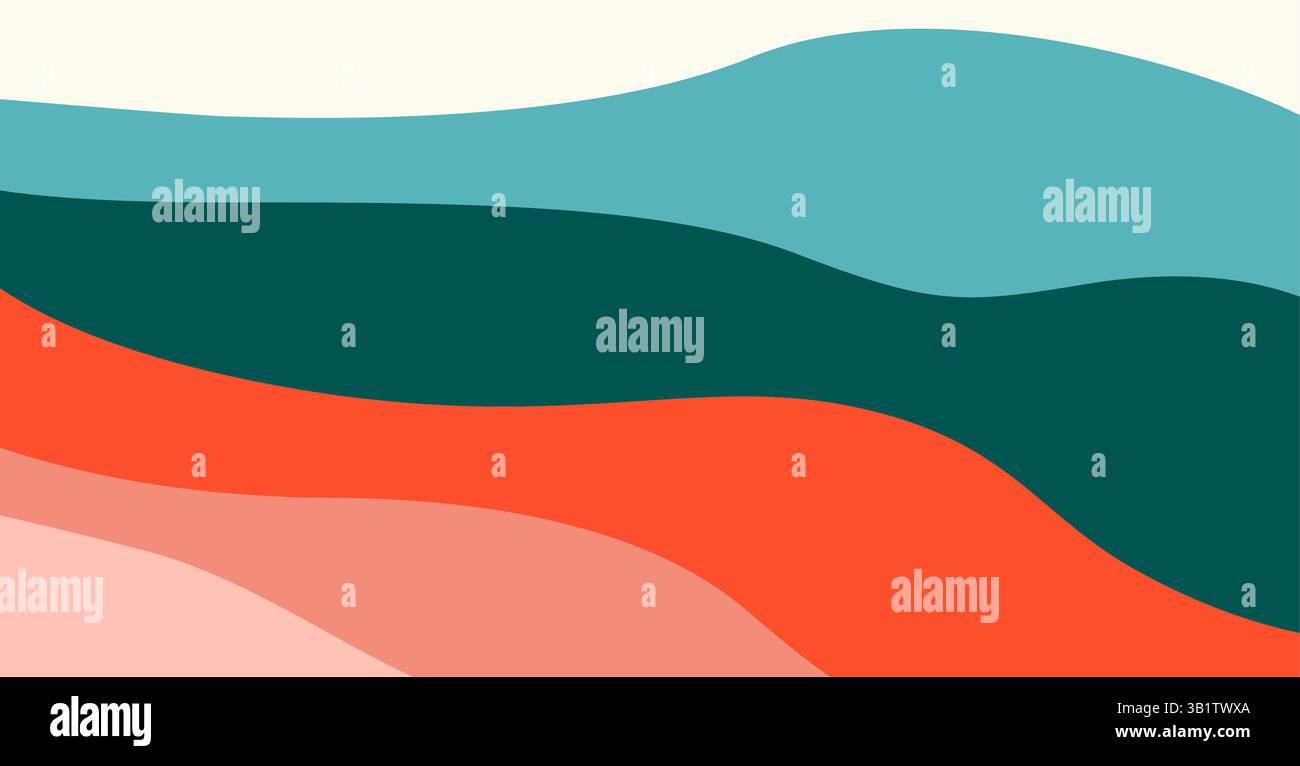 Wave curve design, modern line pattern, graphic covec vector ...