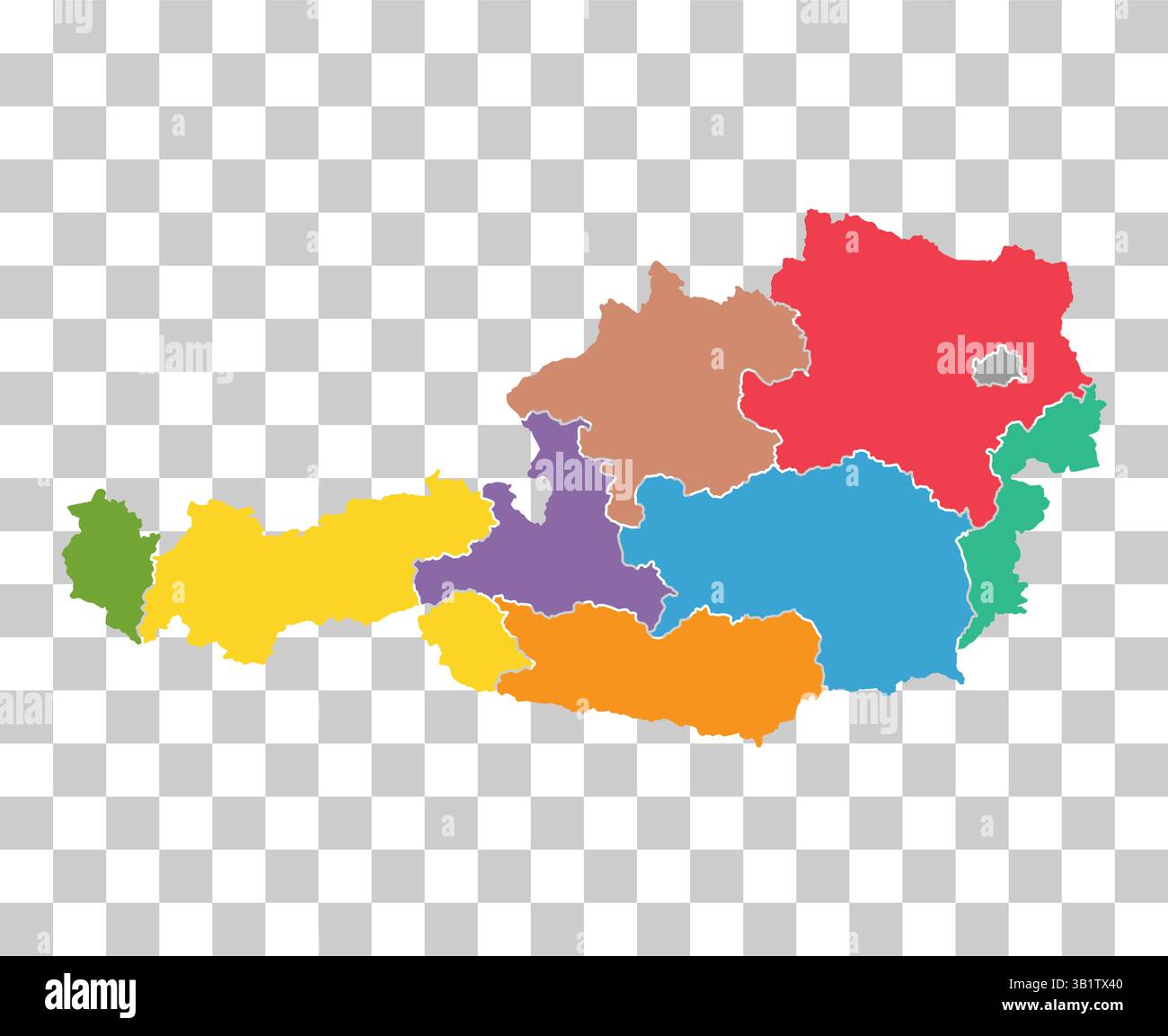Austria map symbol shape, travel web flat concept icon symbol vector ...