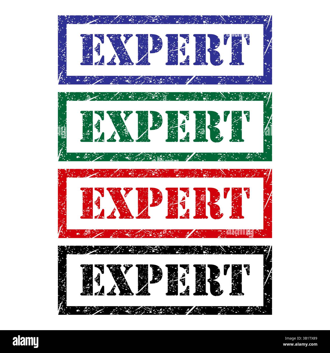 Set of Expert stamp symbol, label sticker sign button, text banner vector illustration Stock ...